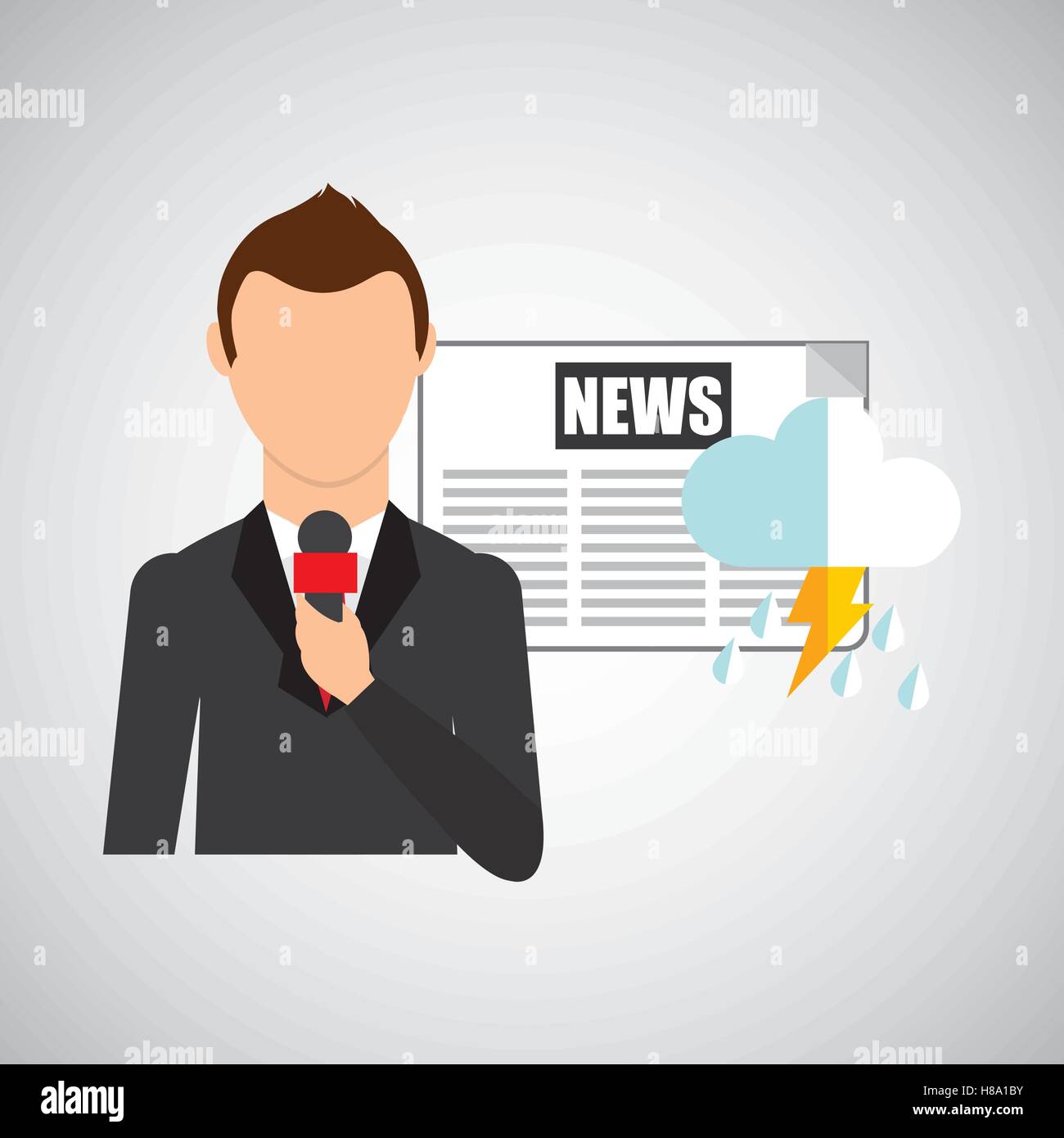 Weatherman cartoon hi-res stock photography and images - Alamy