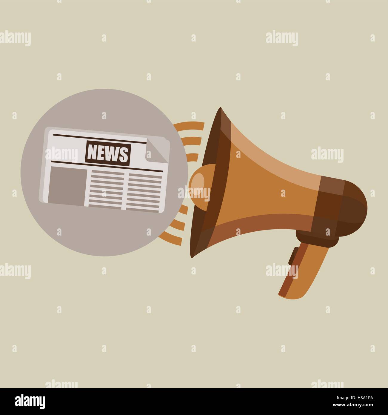 Man Megaphone Newspaper Stock Vector Images - Alamy