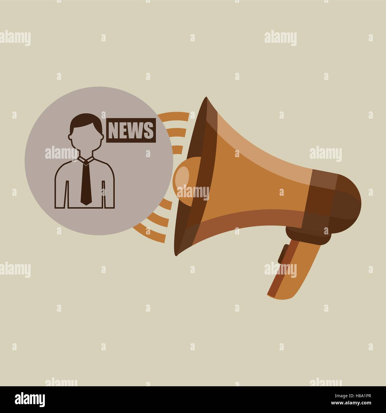 megaphone concept news anchorman design vector illustration eps 10 ...