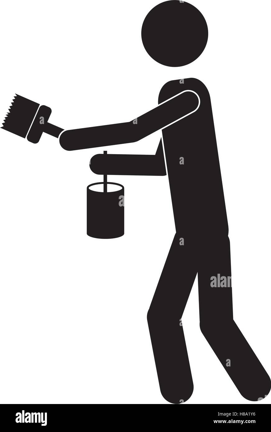 person painting icon image vector illustration design design Stock ...