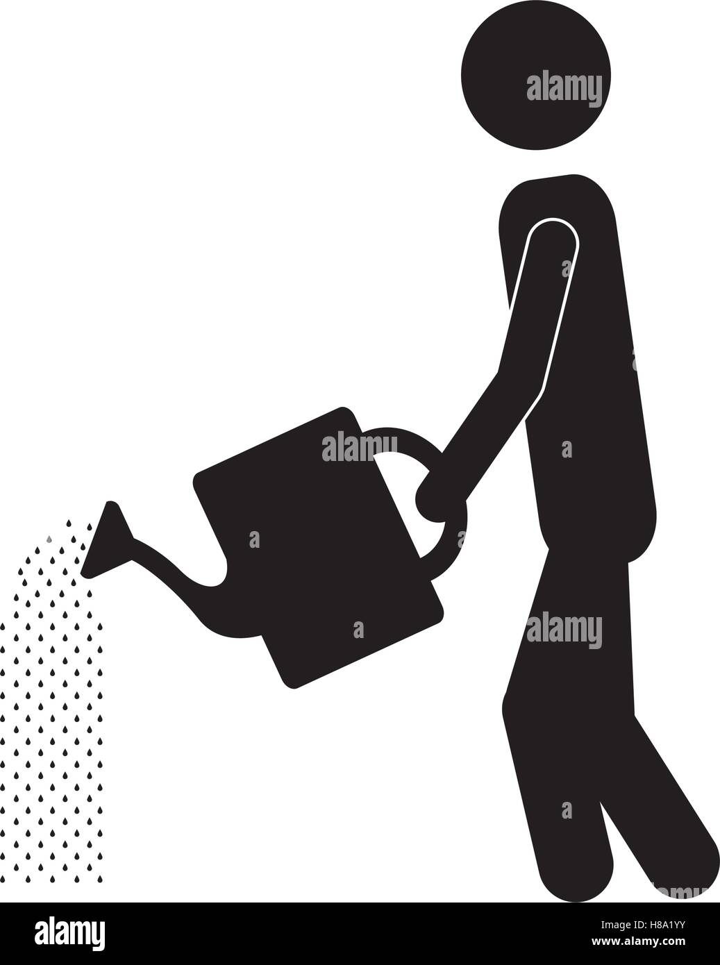 person watering icon image vector illustration design design Stock ...