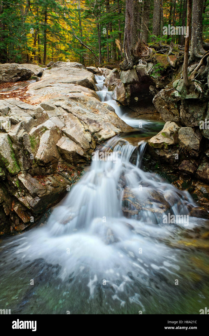 Waterfall at the Basin in Franconia State Park, New Hampshire, USA ...