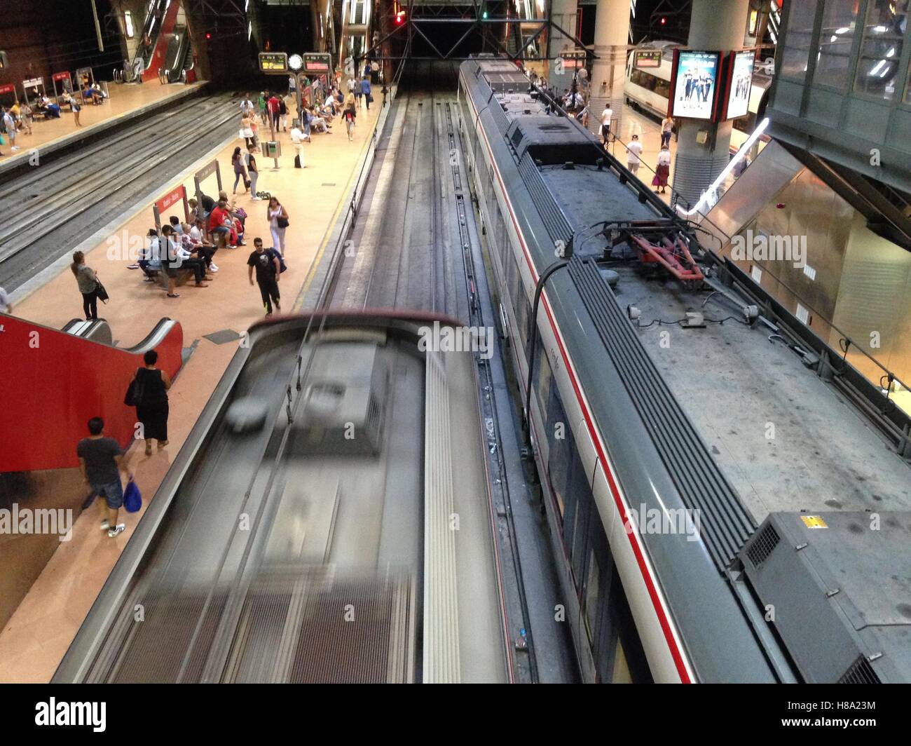 Interior of the Atocha commuter station, in Madrid Stock Photo - Alamy