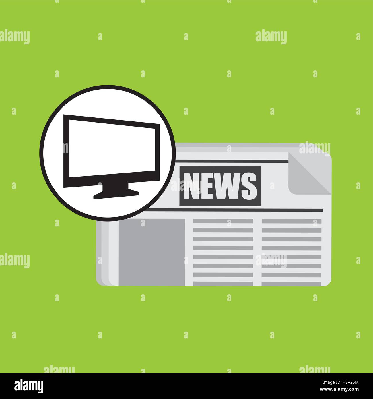 computer news journal graphic vector illustration eps 10 Stock Vector ...