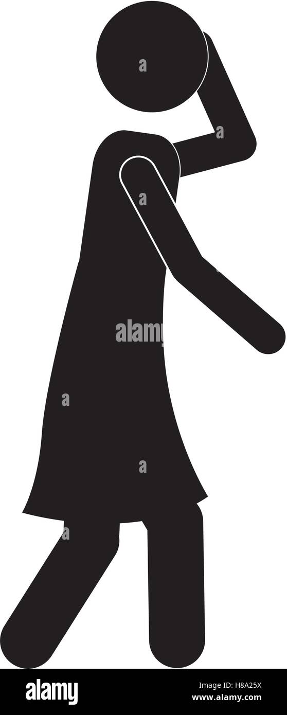 woman pictogram icon image vector illustration design design Stock ...