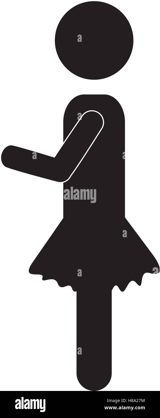 woman pictogram icon image vector illustration design design Stock ...