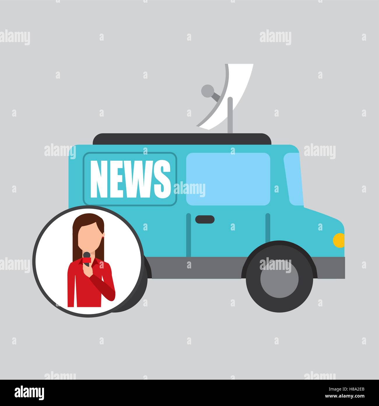 character woman reporter news graphic vector illustration eps 10 Stock ...