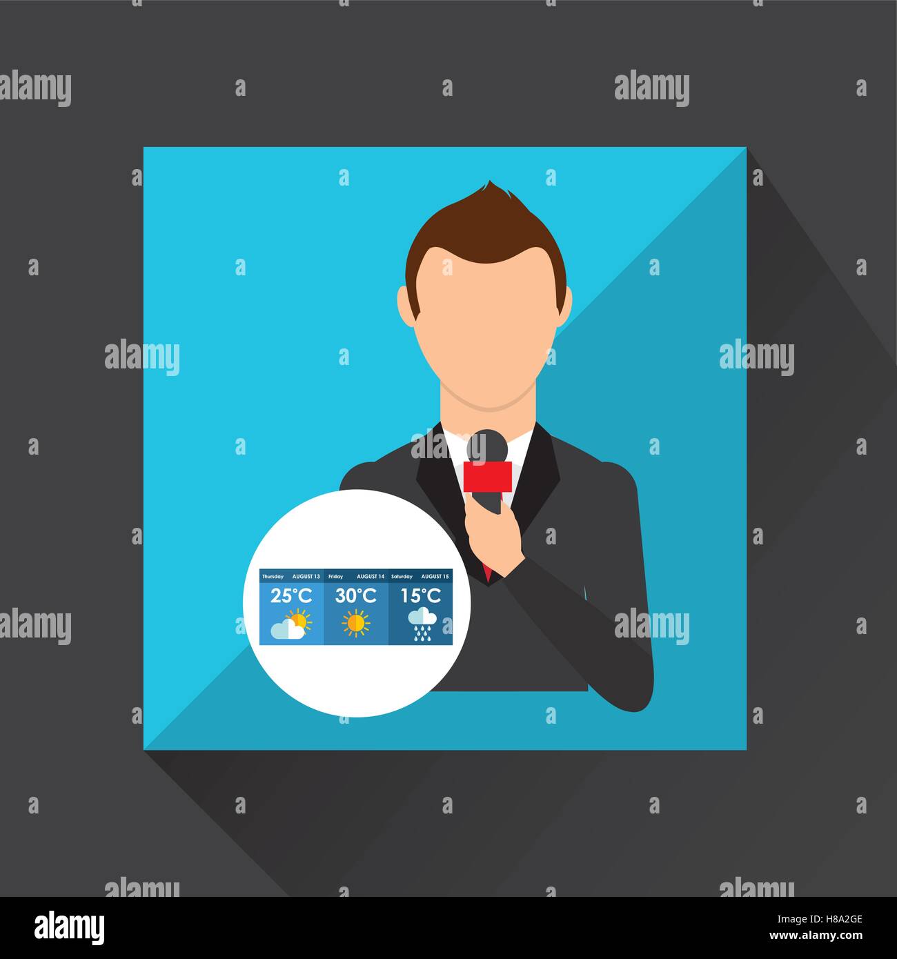Weatherman cartoon hi-res stock photography and images - Alamy