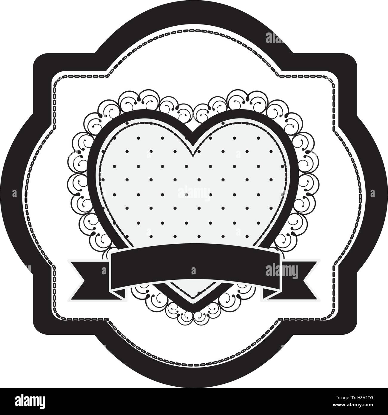 heart cartoon emblem icon image vector illustration design Stock Vector ...