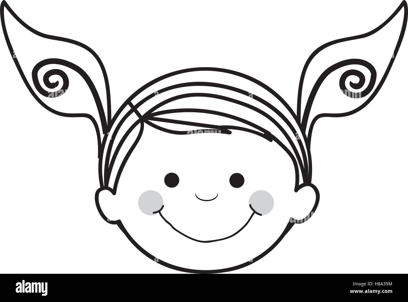 girl happy child icon image vector illustration design Stock Vector ...