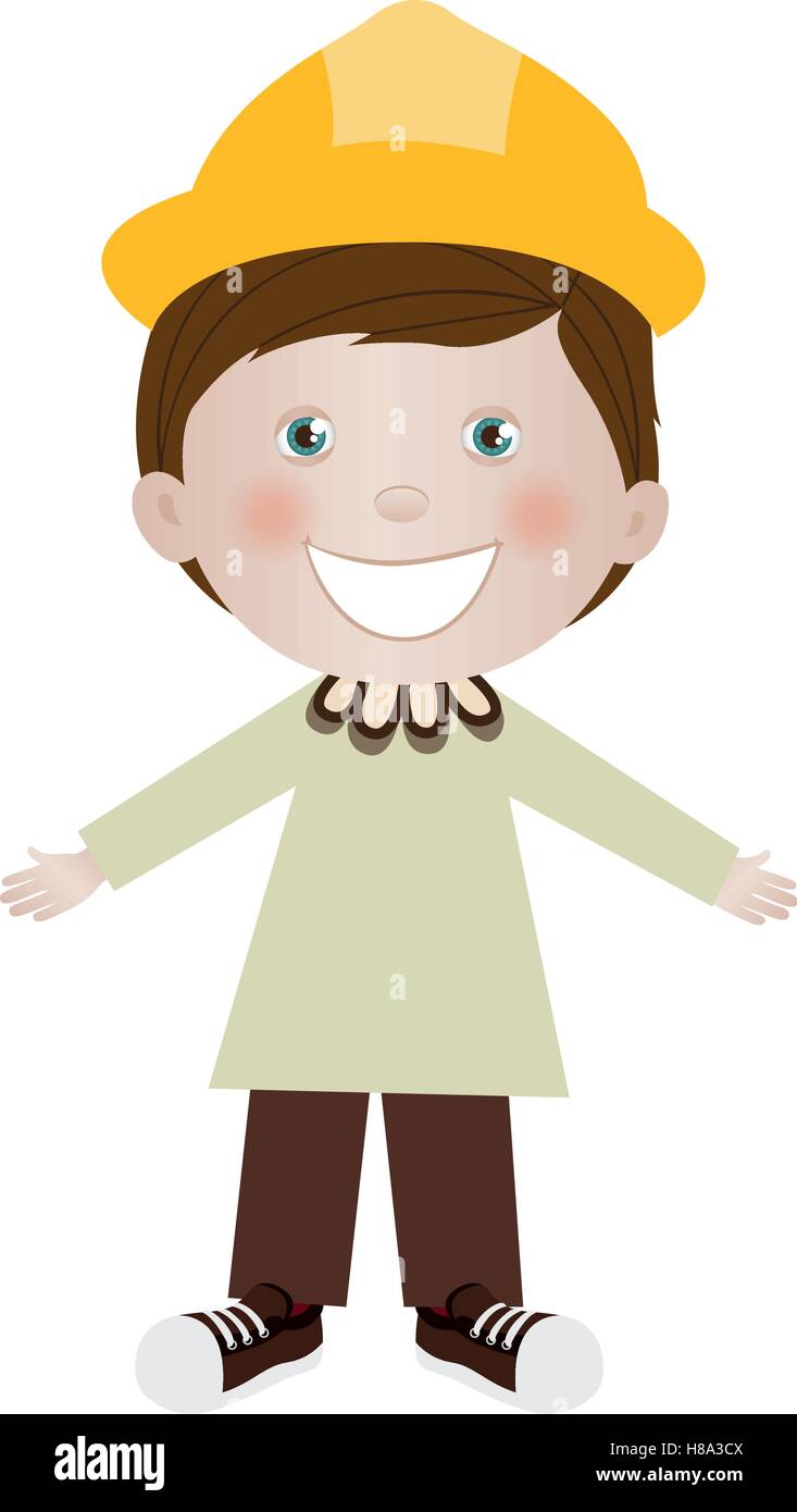 child dressed as engineer icon image vector illustration design Stock ...