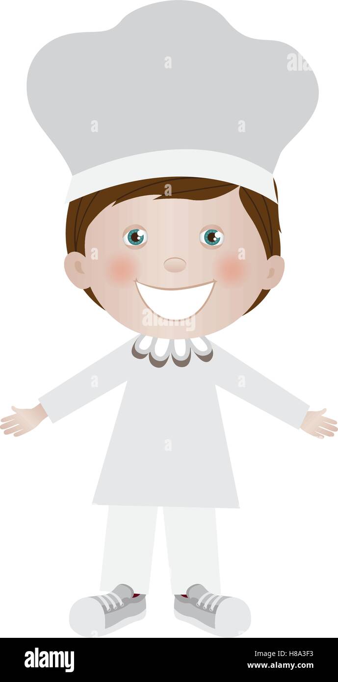 child dressed as chef icon image vector illustration design Stock ...