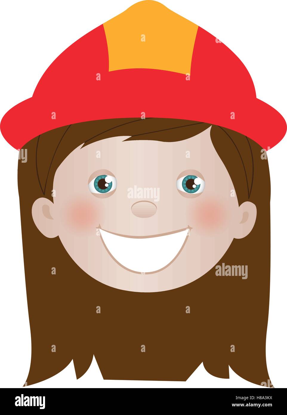 child dressed as firefighter icon image vector illustration design ...