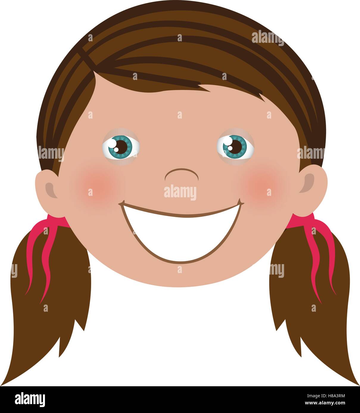 Little girl playing outdoors portrait Stock Vector Images - Alamy