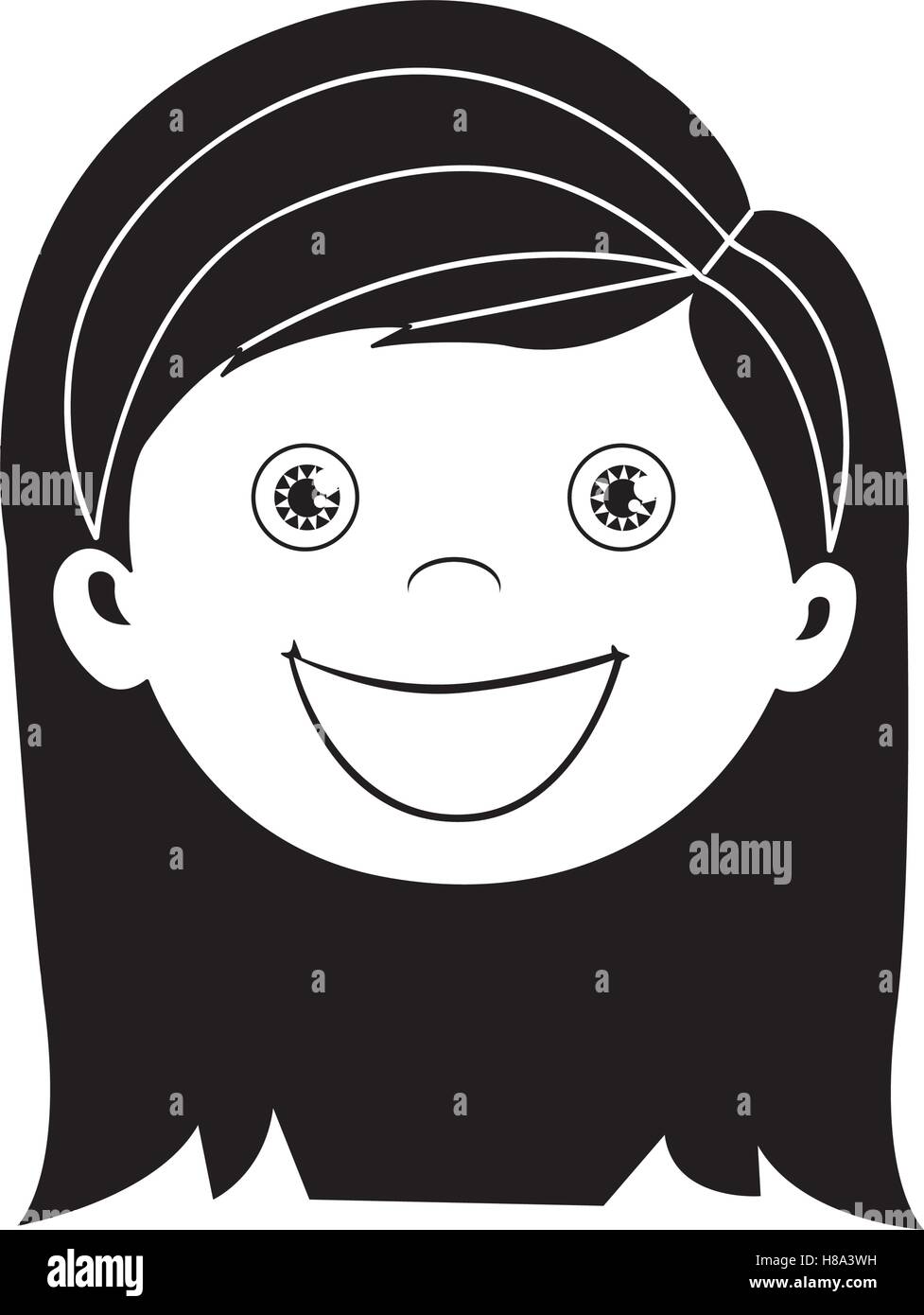 girl happy child icon image vector illustration design Stock Vector ...