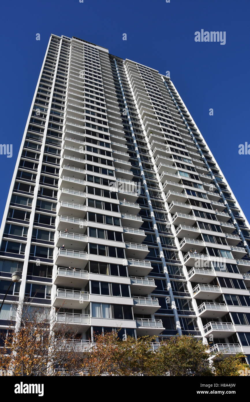 Building Along Lake Shore Drive during the 2016 Chicago Cubs World ...