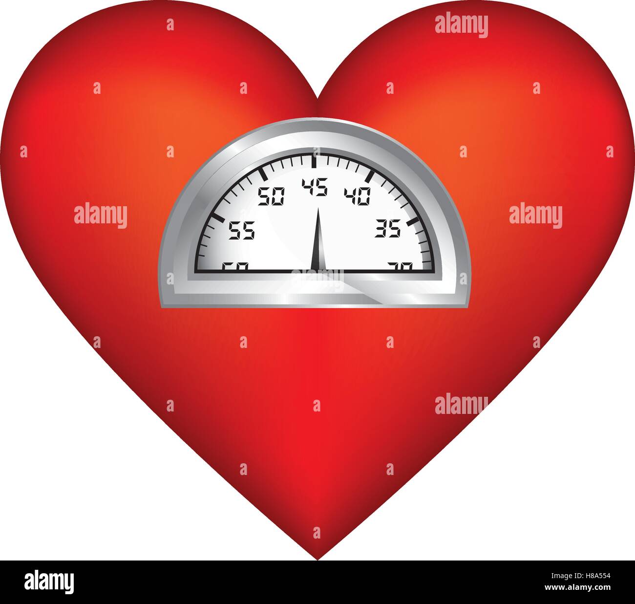 heart cartoon and weight scale icon image vector illustration design ...