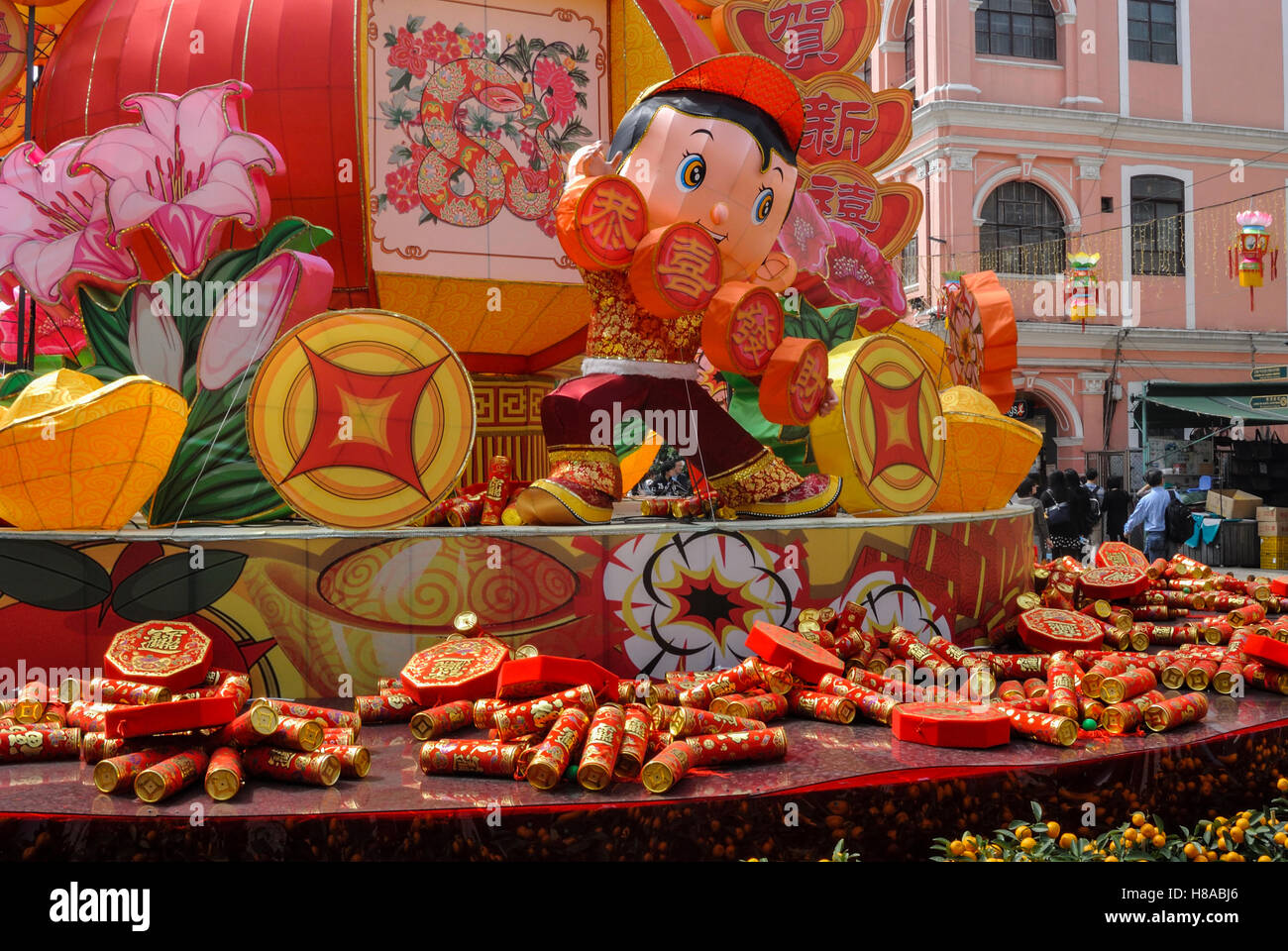 Chinese New Year celebrations in Macau Stock Photo - Alamy