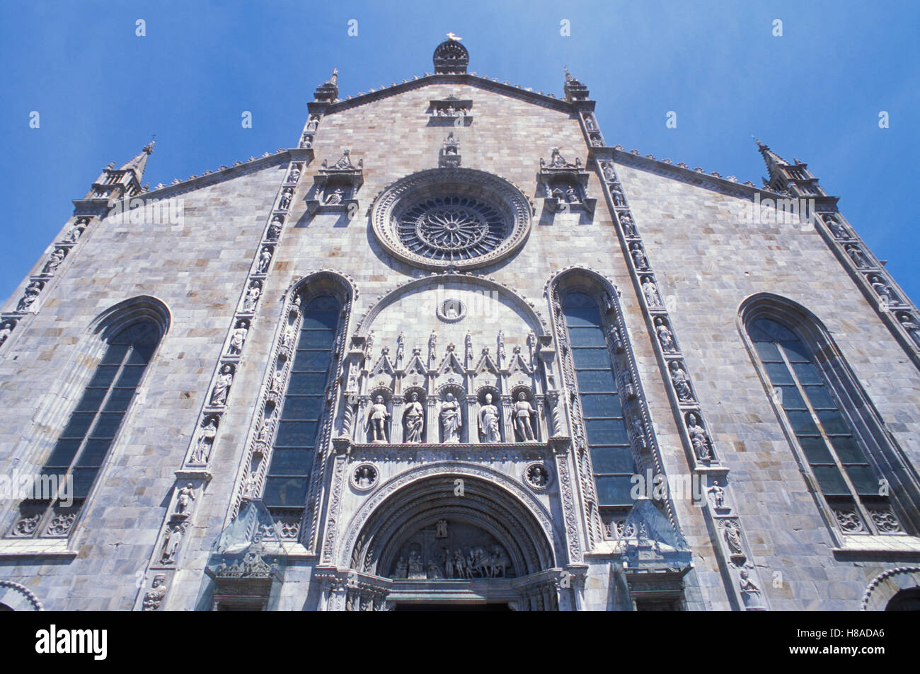 Facade of the Santa Maria Maggiore cathedral, church, Como, Lake Como ...