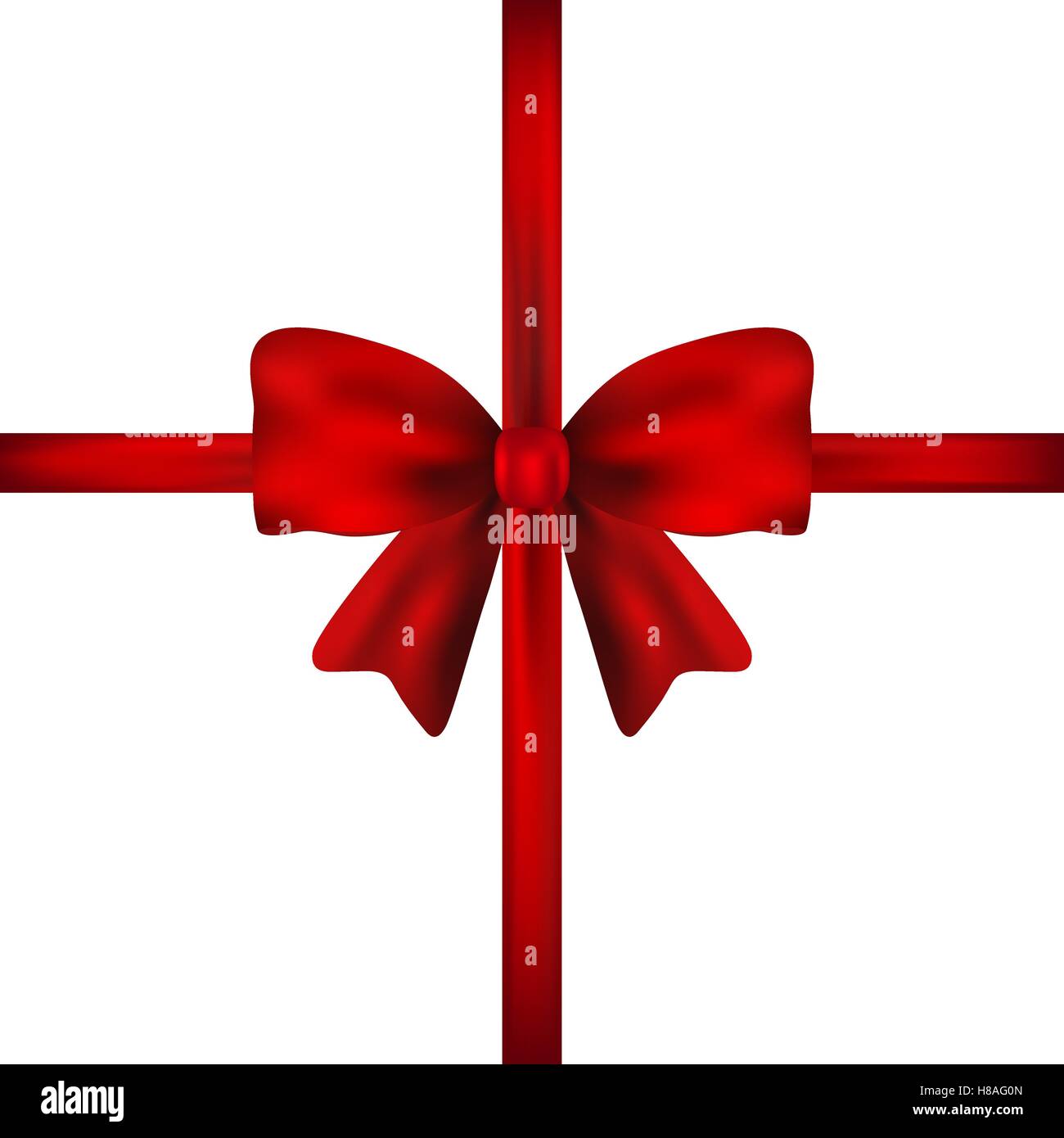 Red gift bow of ribbon isolated Stock Vector Image & Art - Alamy