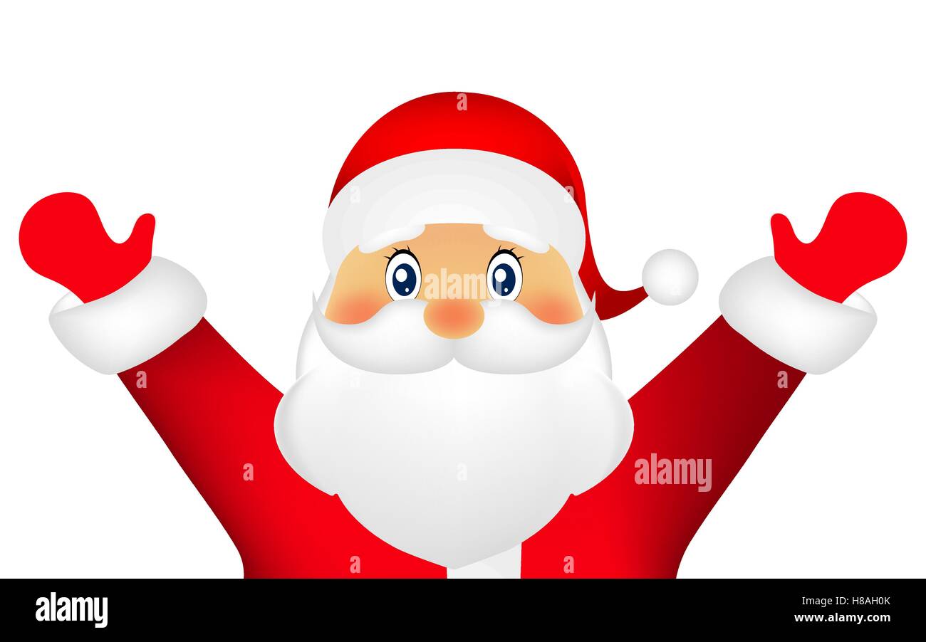 Santa Claus on a white background Stock Vector Image & Art - Alamy