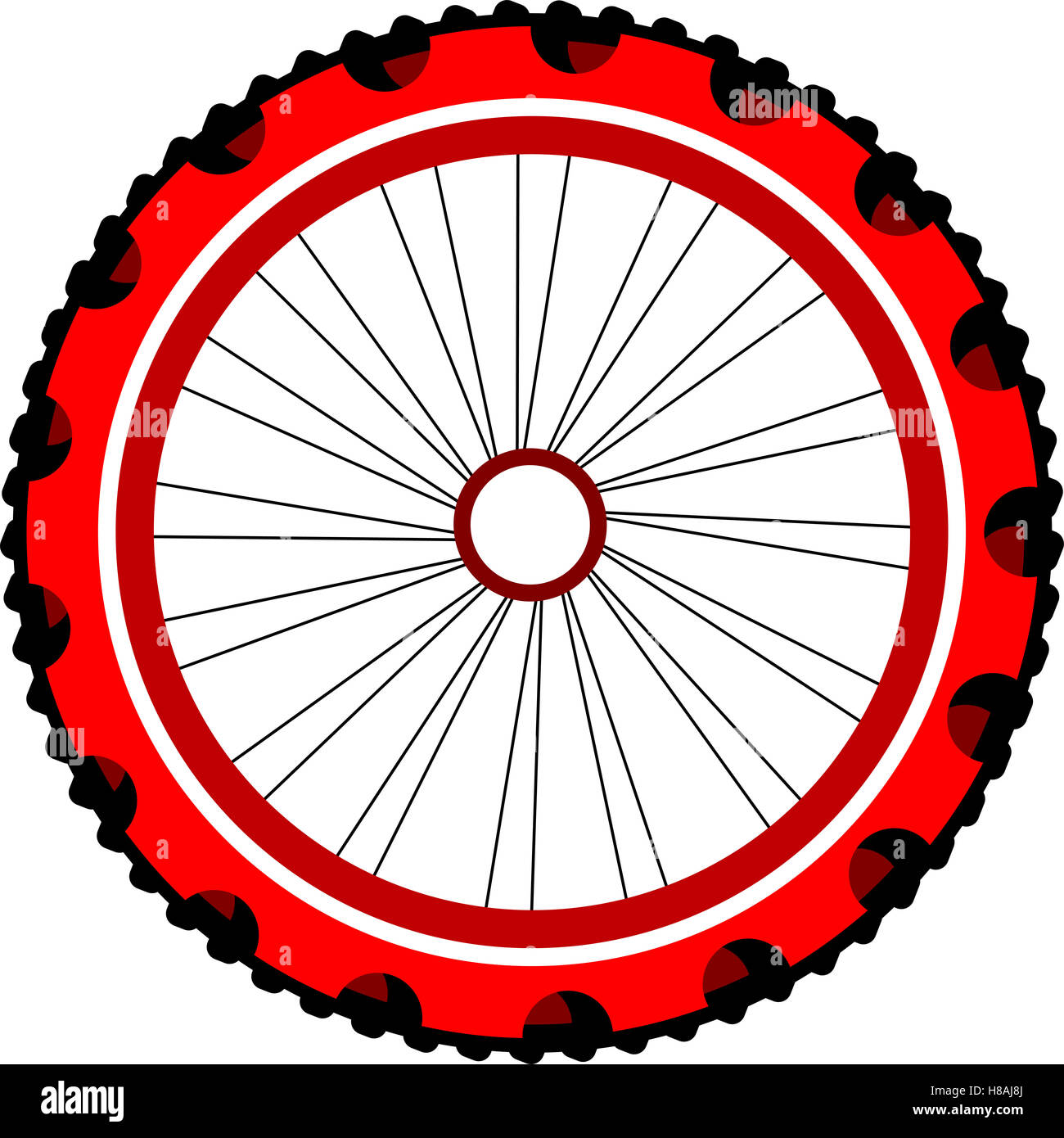 Bicycle wheel isolated on white Stock Photo - Alamy