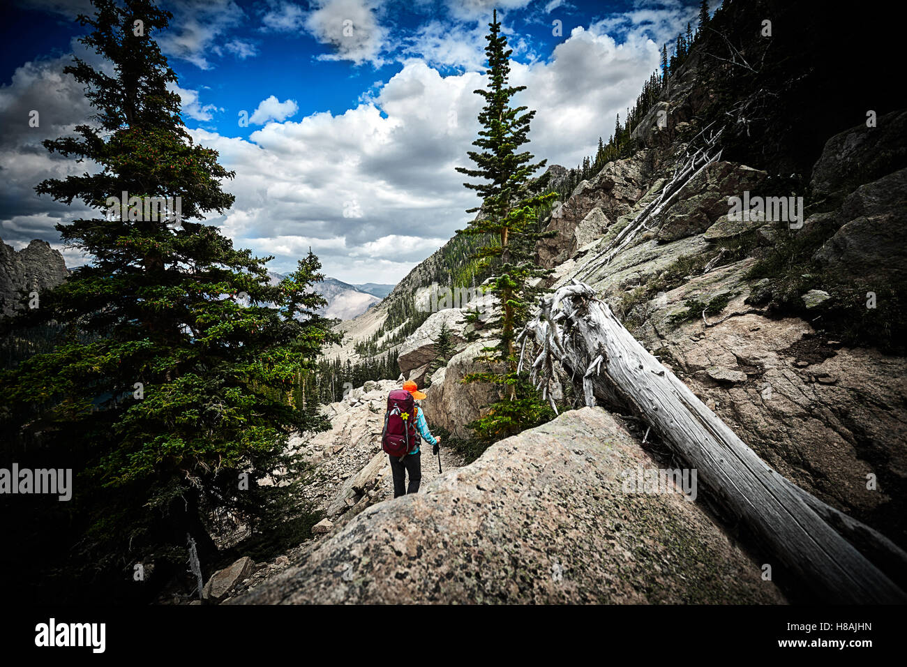 Hiking through the backcountry Stock Photo - Alamy