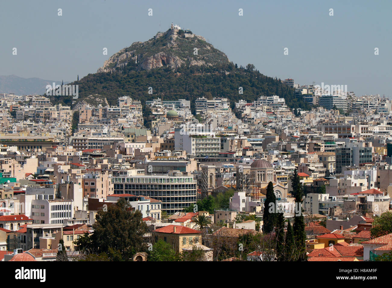 Skyline: Lykabettus/ Lykavittos, Athen, Griechenland Stock Photo - Alamy