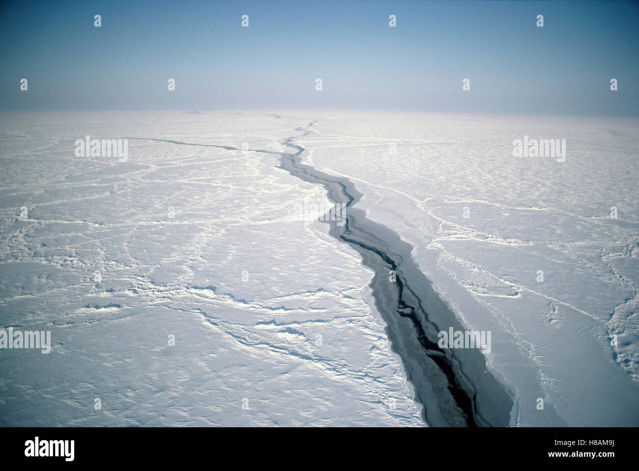 Pressure ridges and lead in Arctic Ocean, Canada Stock Photo - Alamy