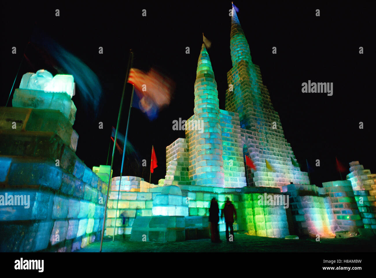 Giant ice castles, St. Paul Winter Carnival, Minnesota Stock Photo - Alamy