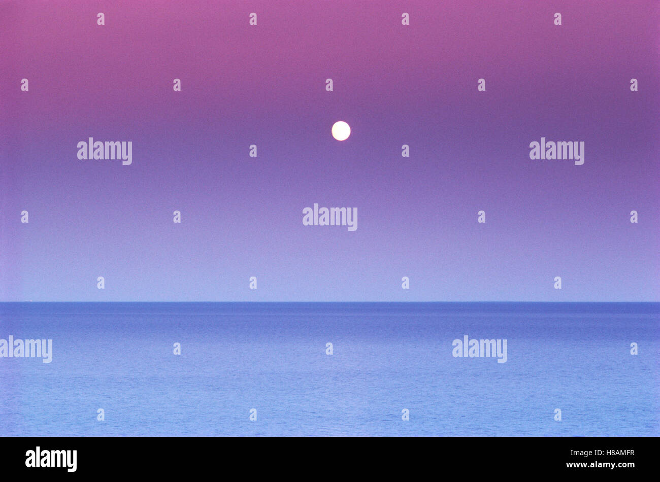 Moon over Lake Superior, Michigan Stock Photo - Alamy