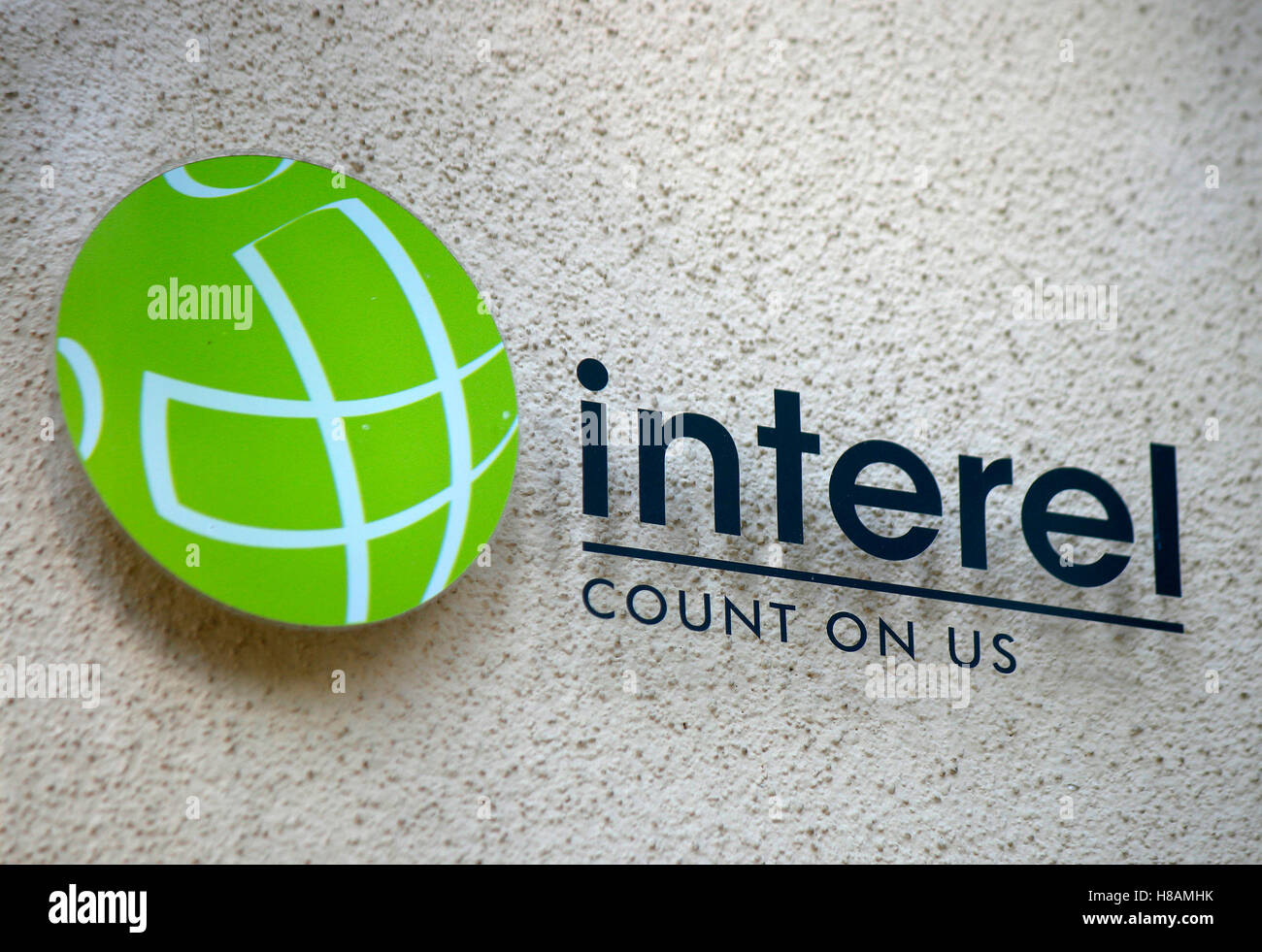 das Logo der Marke "Interel", Berlin Stock Photo - Alamy