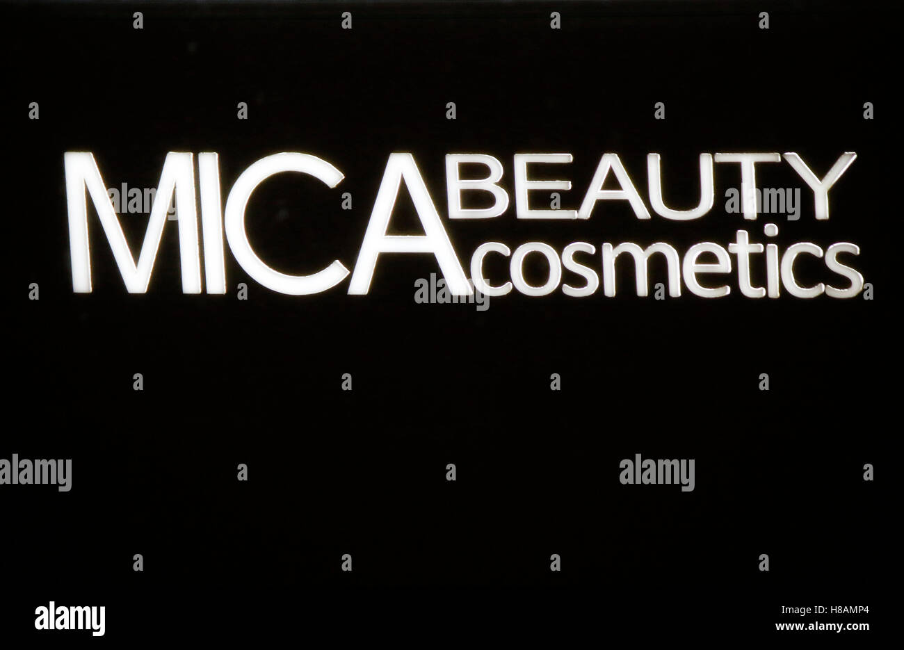 das Logo der Marke "Mica", Berlin Stock Photo - Alamy