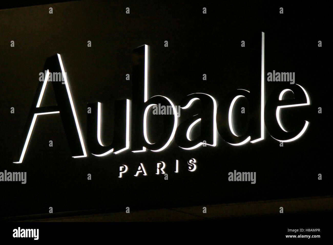 das Logo der Marke "Aubade Paris", Berlin Stock Photo - Alamy