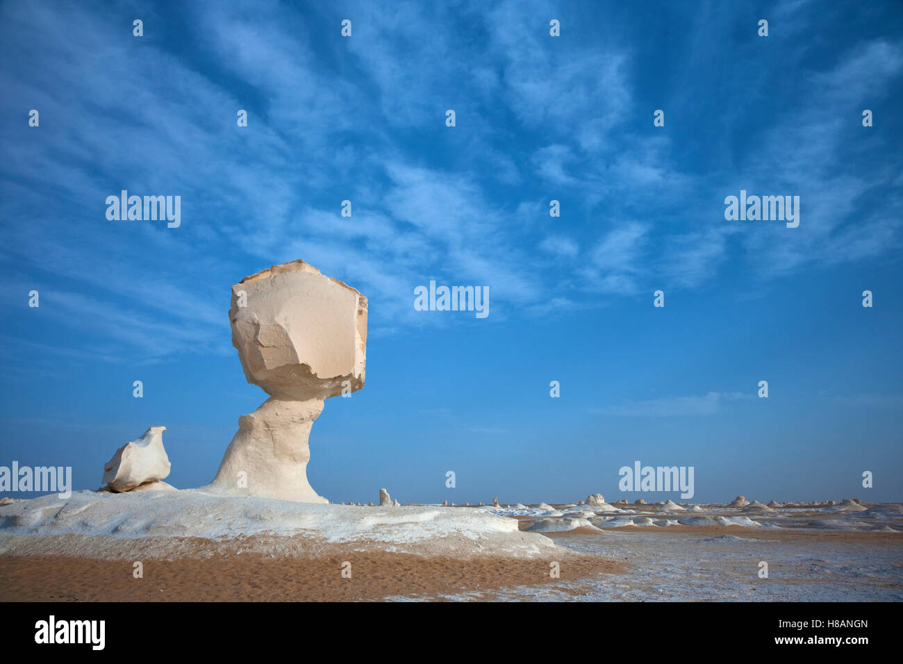 Limestone rock formations, White Desert National Park, Libyan Desert ...