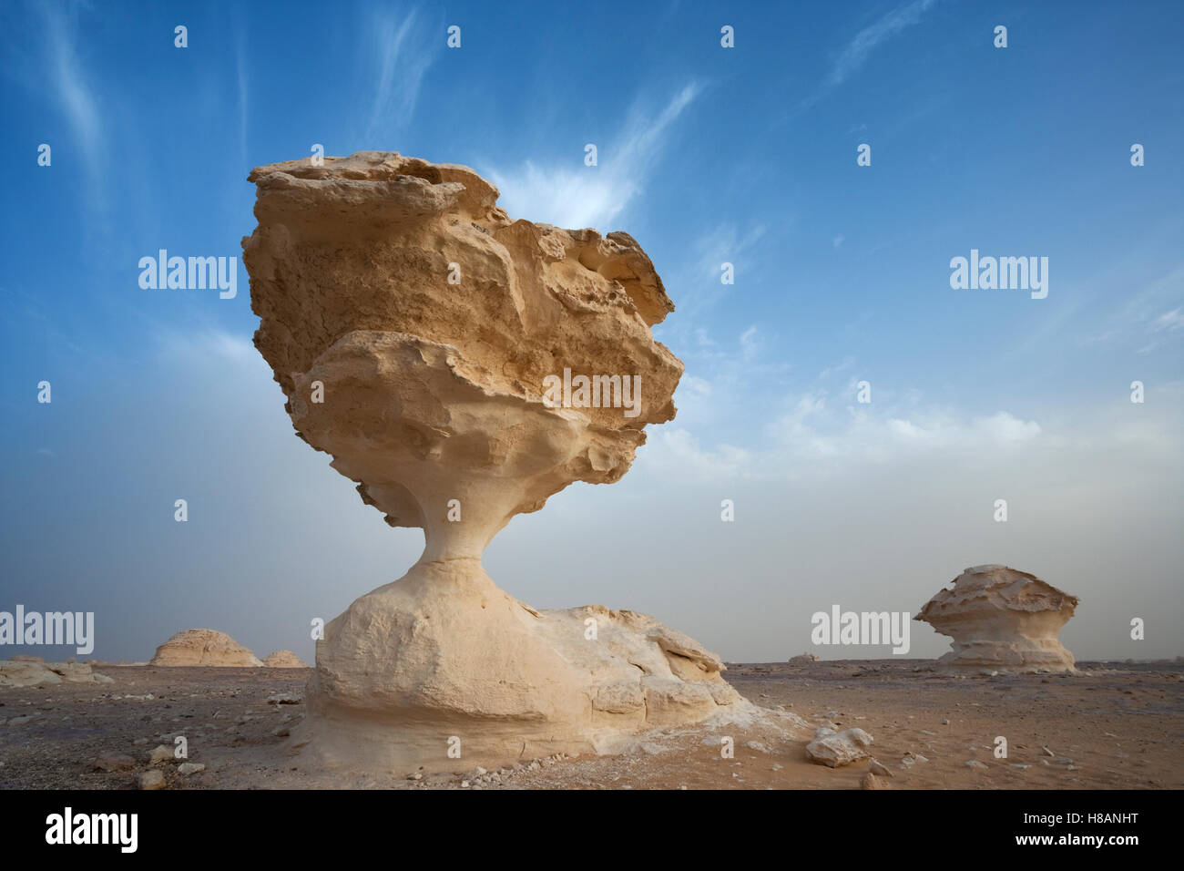 Limestone rock formations, White Desert National Park, Libyan Desert ...