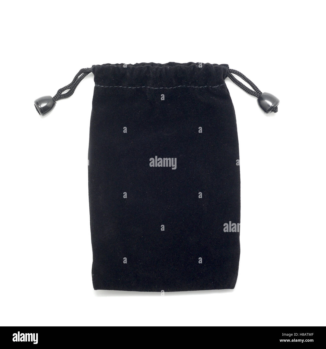 black small fabric pouch isolated on white background Stock Photo - Alamy