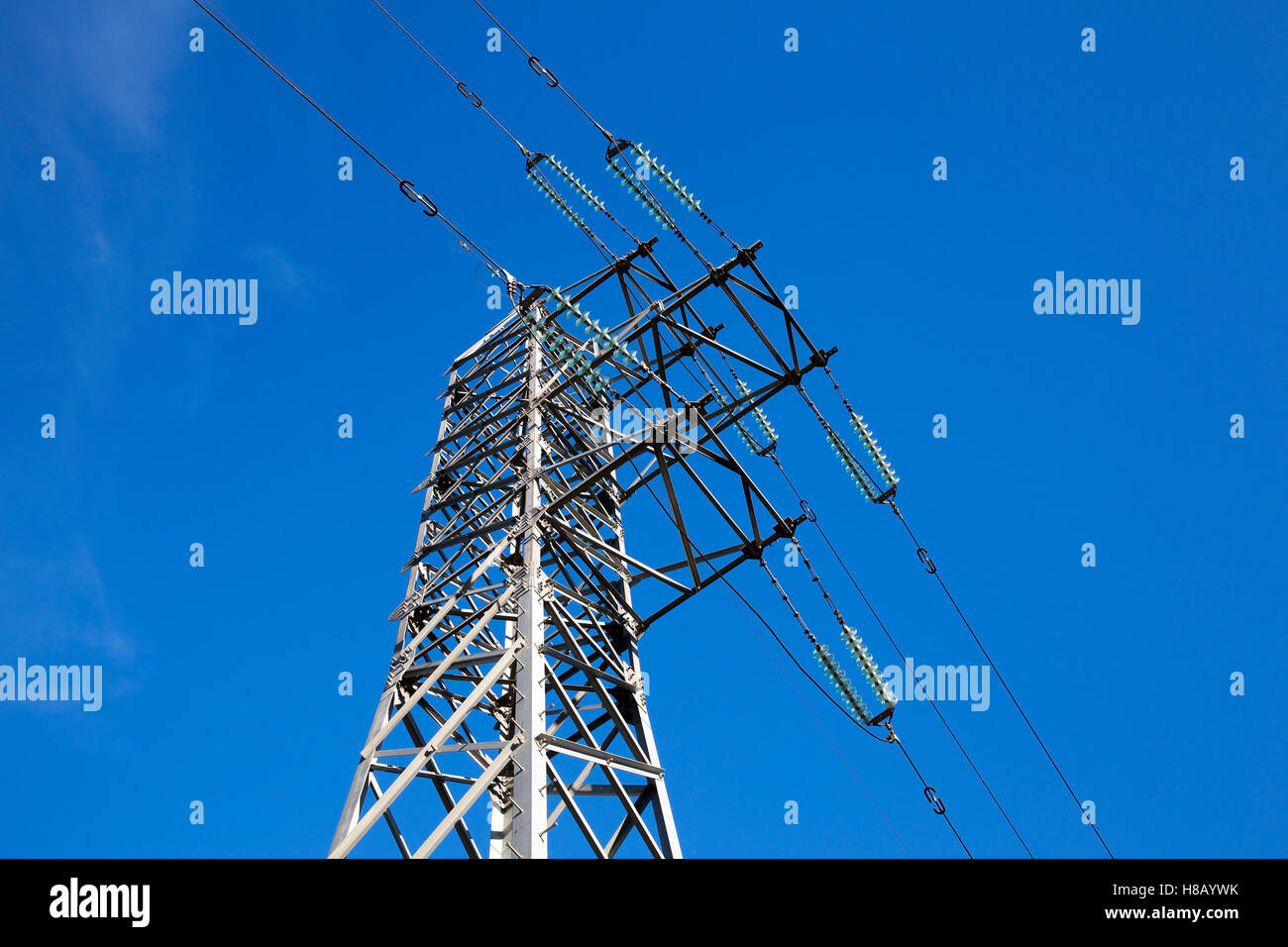 High-voltage power poles Stock Photo - Alamy