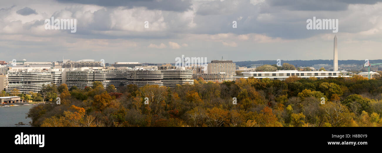 Watergate complex is at left, John F Kennedy Center for the Performing ...