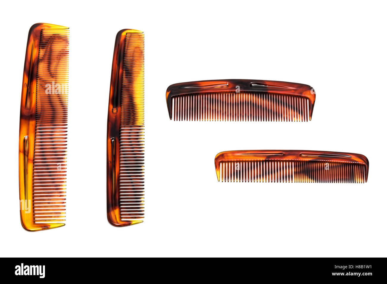 Set of beautiful comb on a white background Stock Photo - Alamy
