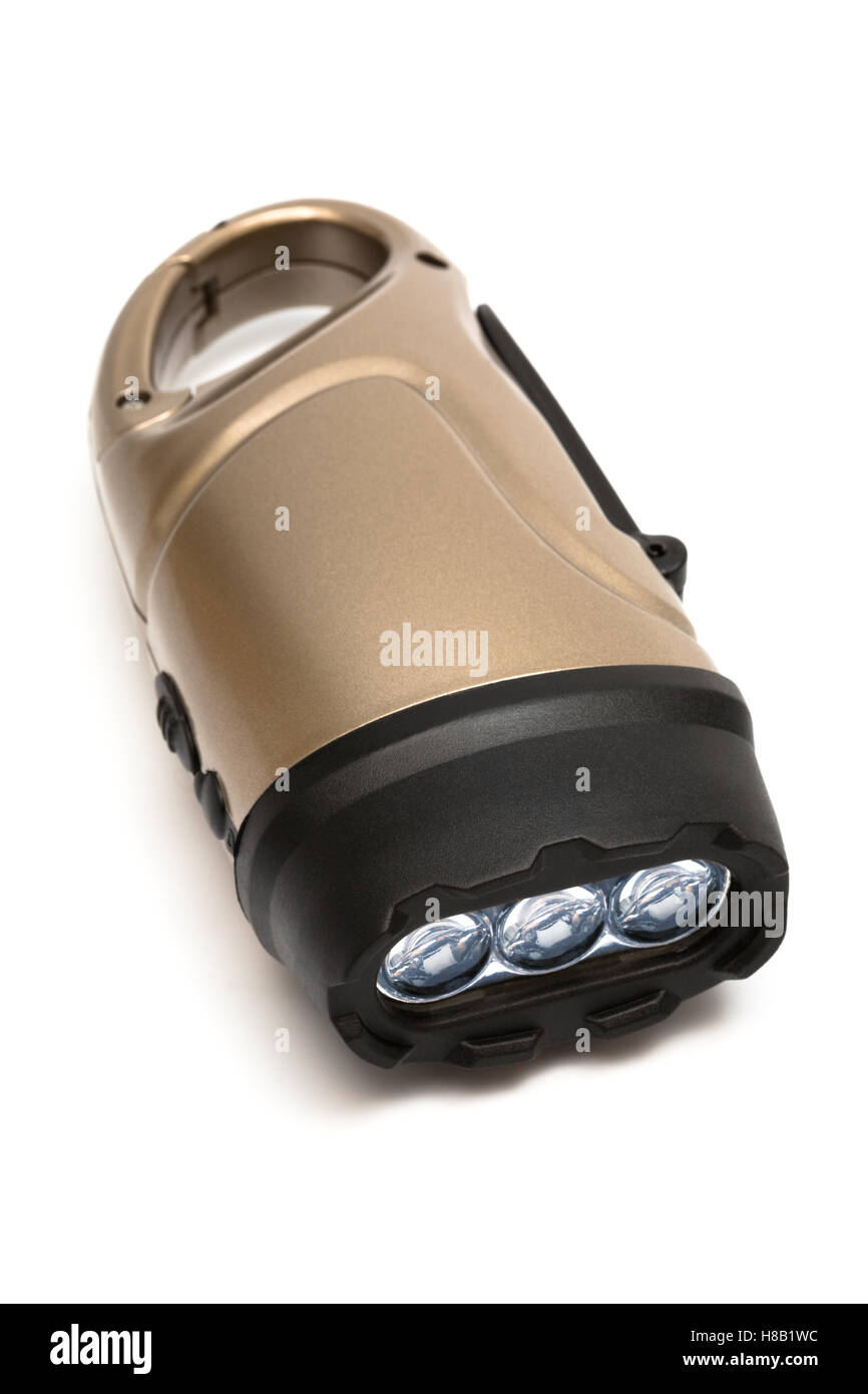 Modern electric torch on a white background Stock Photo - Alamy