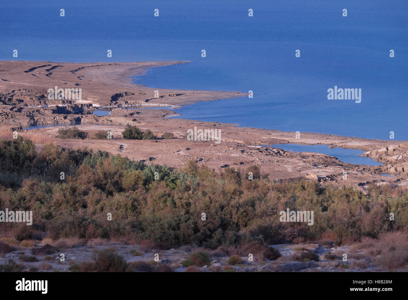 View of sinkholes also known as dolines or cenotes formed by ...