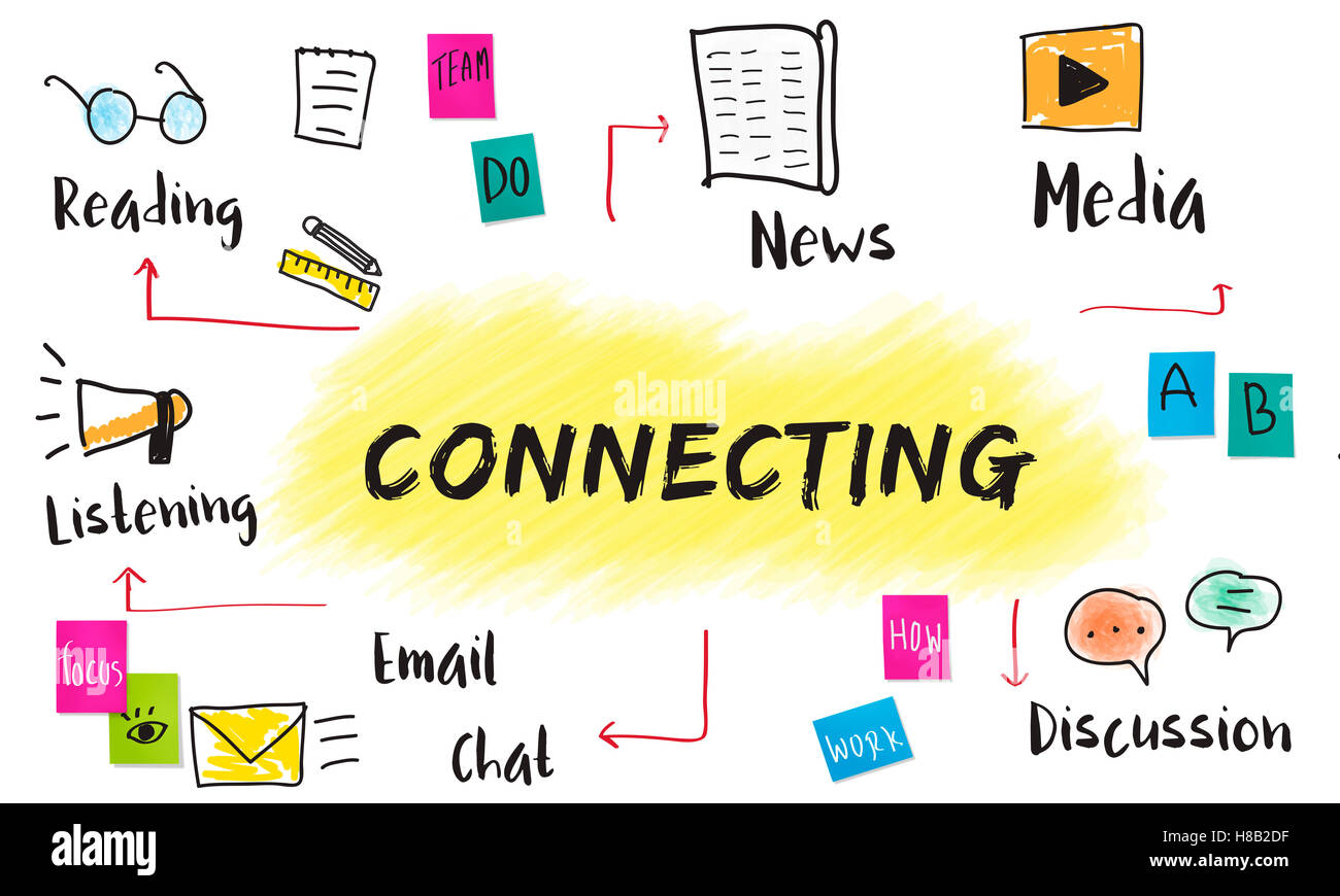 Connecting Social Media Networking Online Concept Stock Photo - Alamy