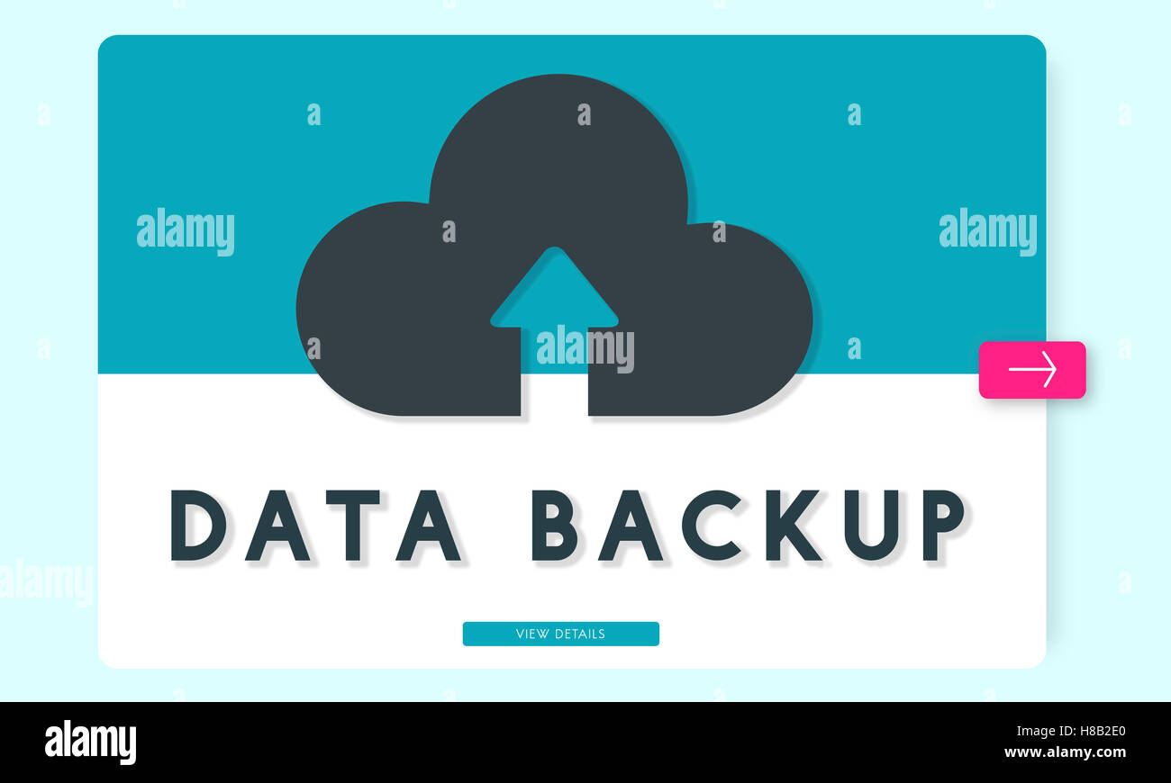 Cloud Backup Upload Transfer Sync Graphic Concept Stock Photo - Alamy