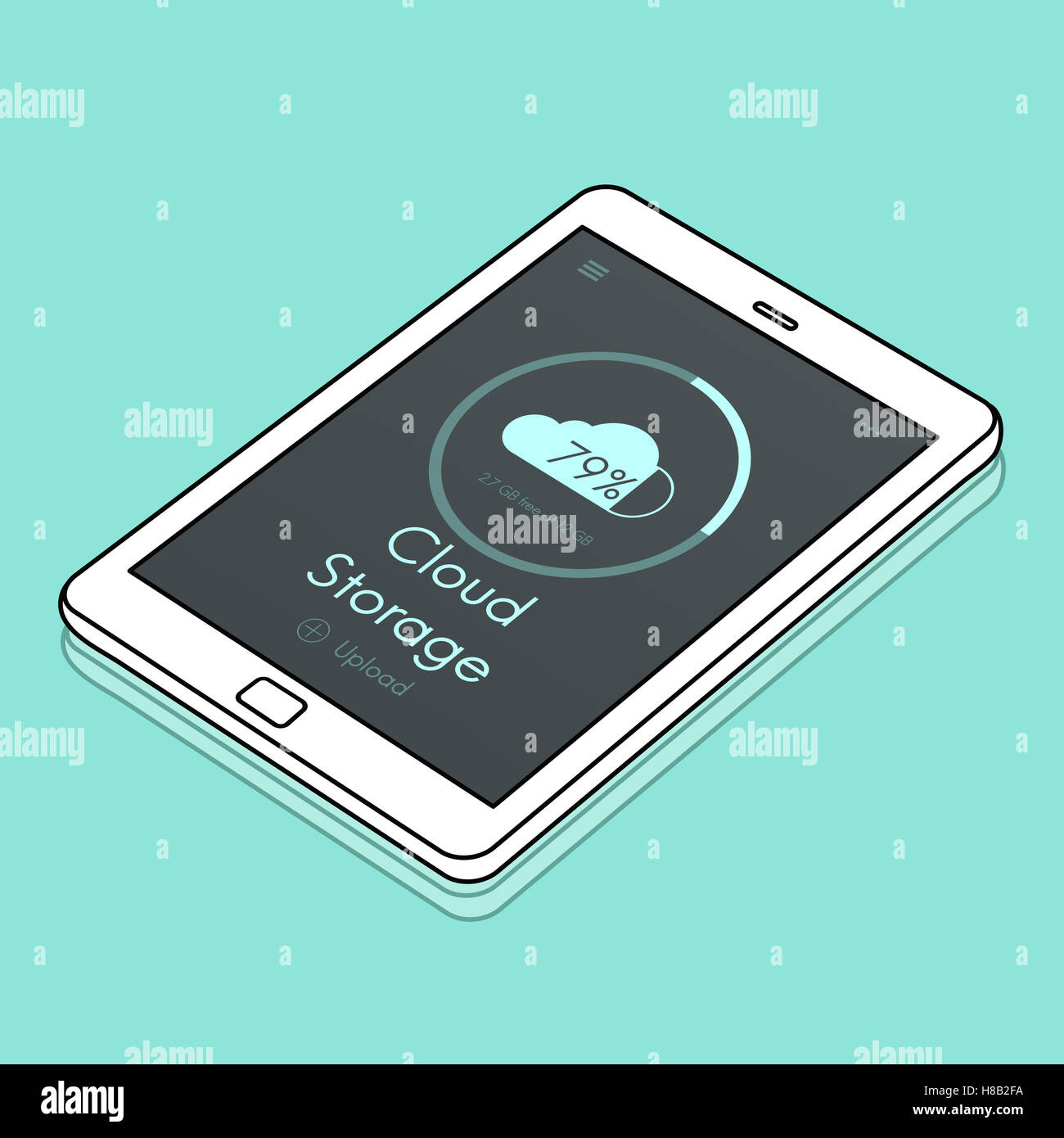 Cloud Storage Upload Interface Concept Stock Photo - Alamy