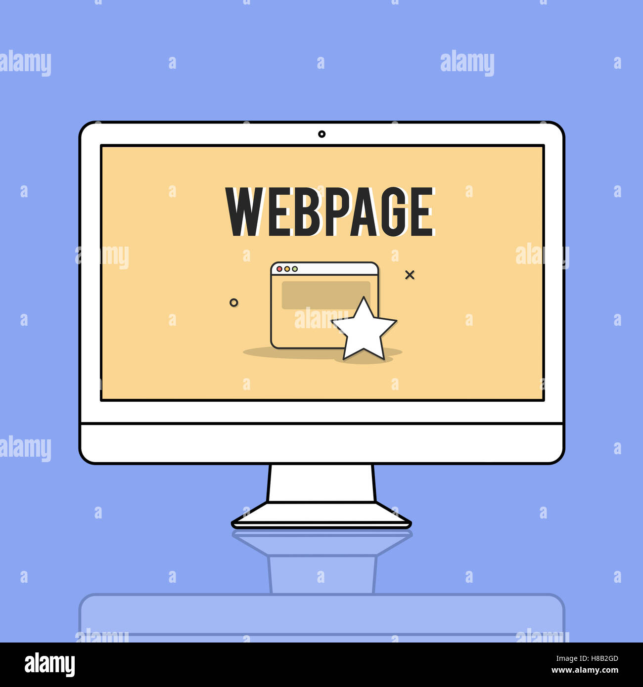 Bookmark Star Web Page Concept Stock Photo - Alamy