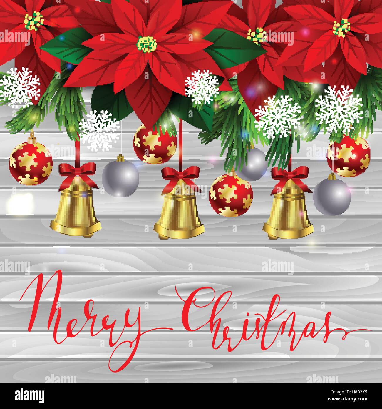 Christmas ribbon hanging Stock Vector Images - Alamy