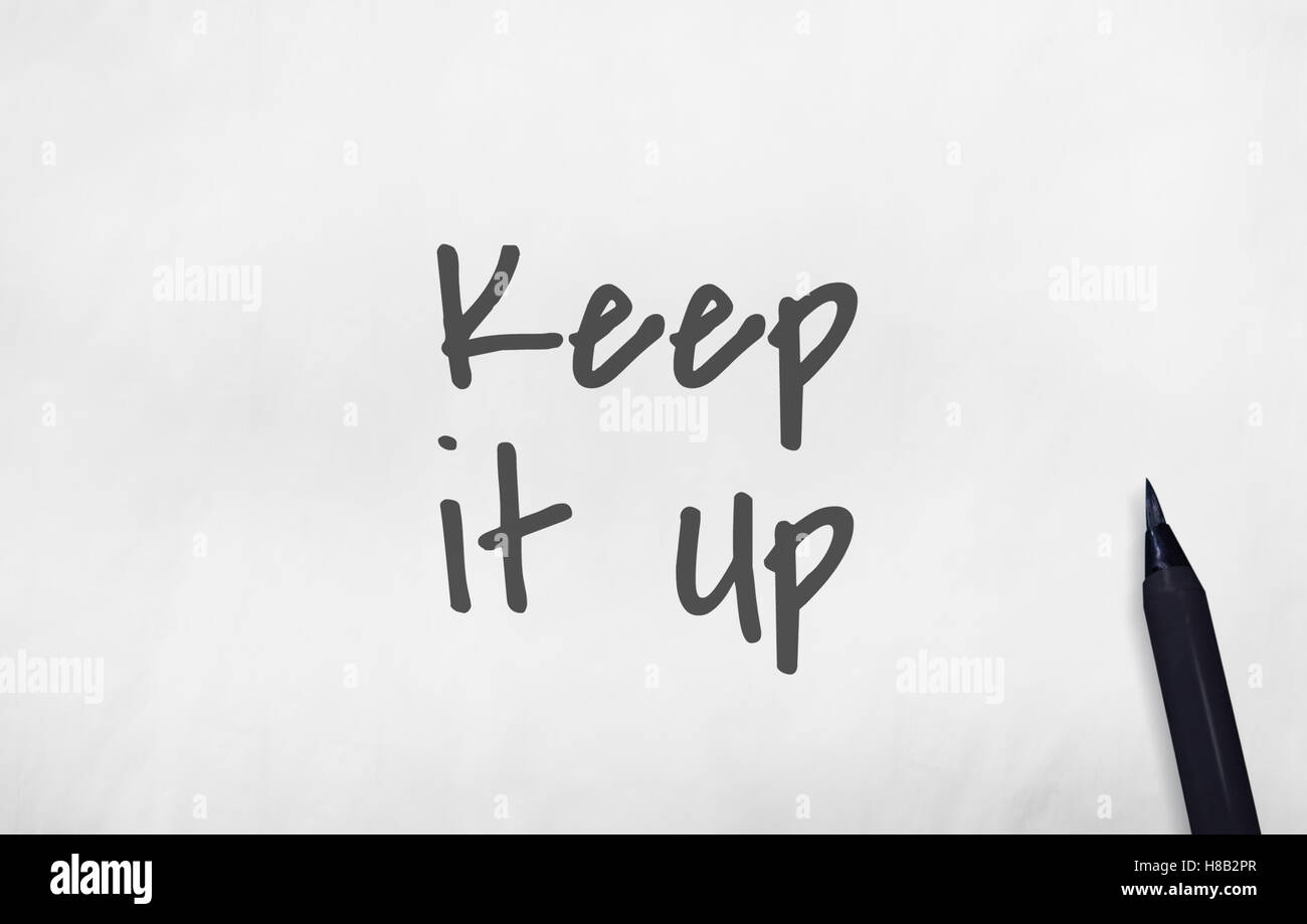 Keep It Up Planner Concept Stock Photo - Alamy