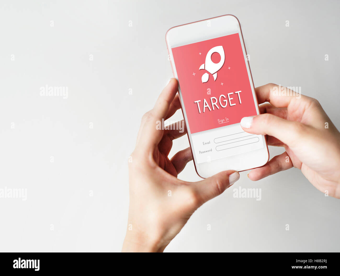 Target Goals Strategy Login Graphic Concept Stock Photo - Alamy