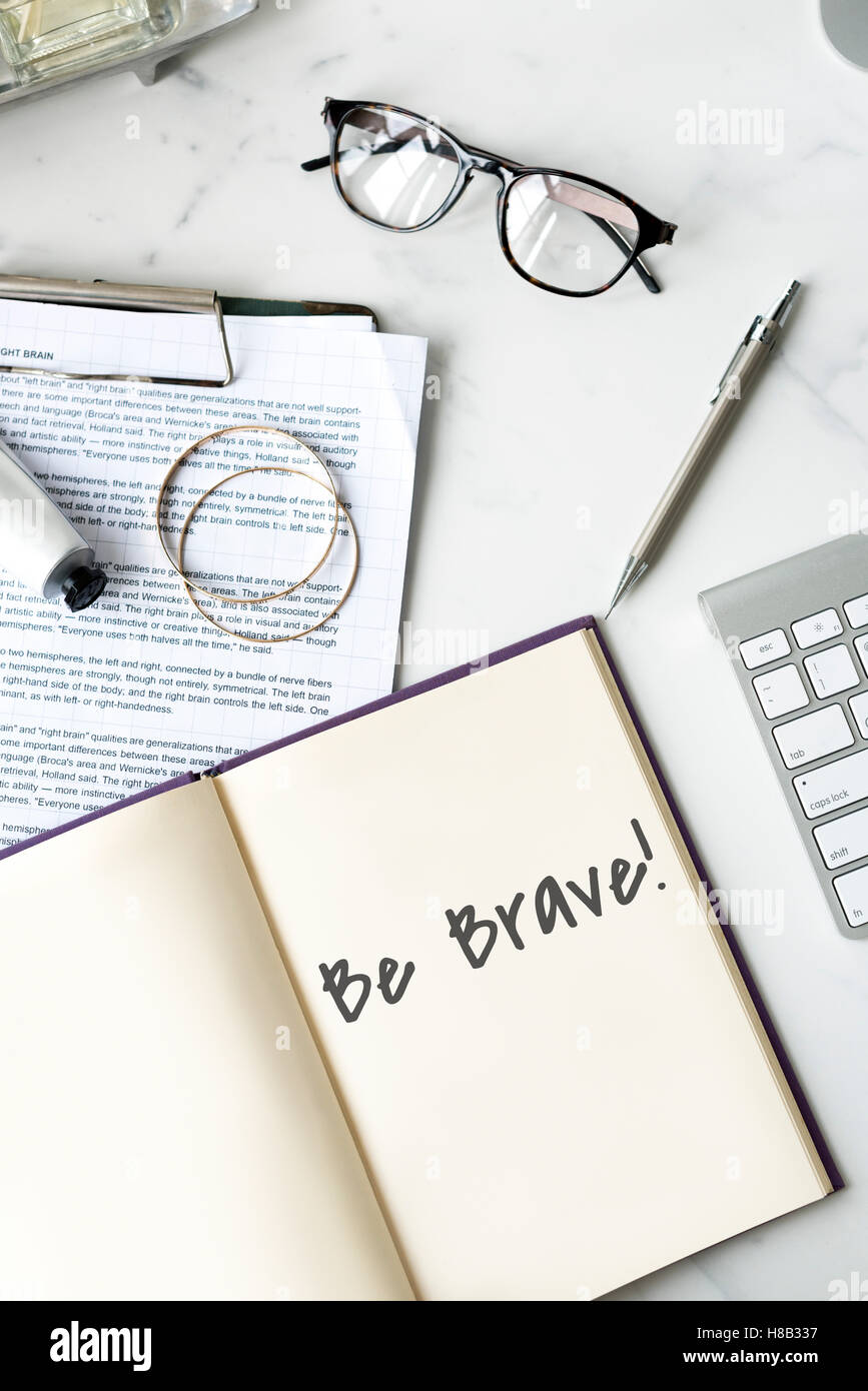 Be Brave Positive Change Concept Stock Photo - Alamy